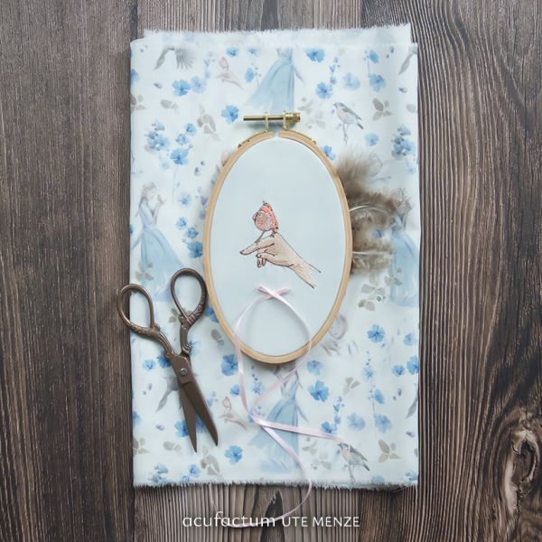 Acufactum MACHINE EMBROIDERY FILE - Tame Little Bird - Willow Cottage ...